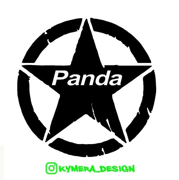 PANDA 4X4 ADESIVO stickers tuning logo fiat stemma sisley fuoristrada ...