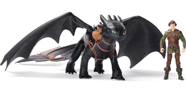 DREAMWORKS HOW TO Train Your Dragon Toothless & Hiccup Action Figures ...