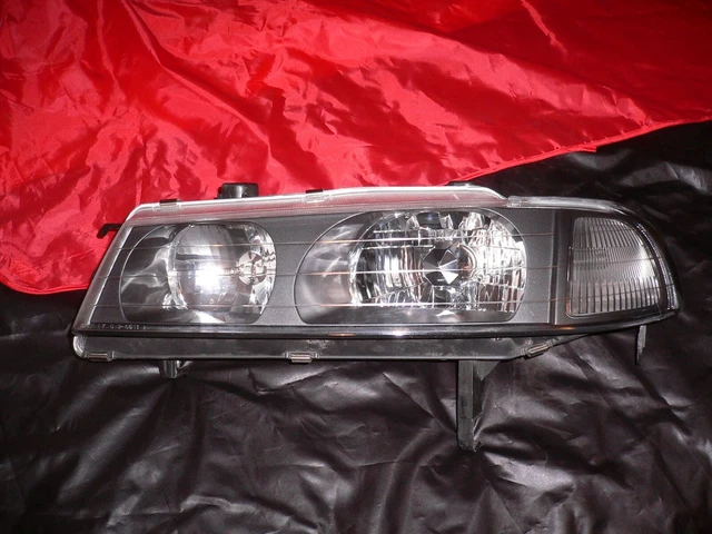JDM BB4 HONDA Prelude 92-96 Headlight Lamp Light Lens One piece Black ...