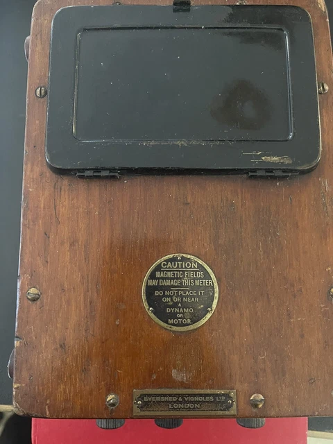 1930'S MEGGER AMPERES AMMETER DC 3A EVERSHED & VIGNOLES vintage test ...