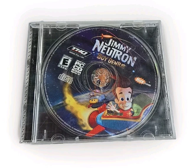 JIMMY NEUTRON : Boy Genius PC CD-ROM Game 2001 Vintage Nickelodeon Disc ...