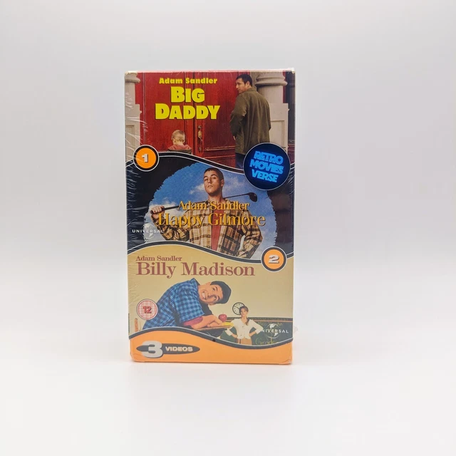 ADAM SANDLER VHS Box Set Big Daddy, Happy Gilmore, Billy Madison New ...