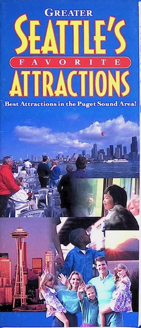 GREATER SEATTLE ATTRACTIONS Brochure & Map Puget Sound 1960s £19.66 ...