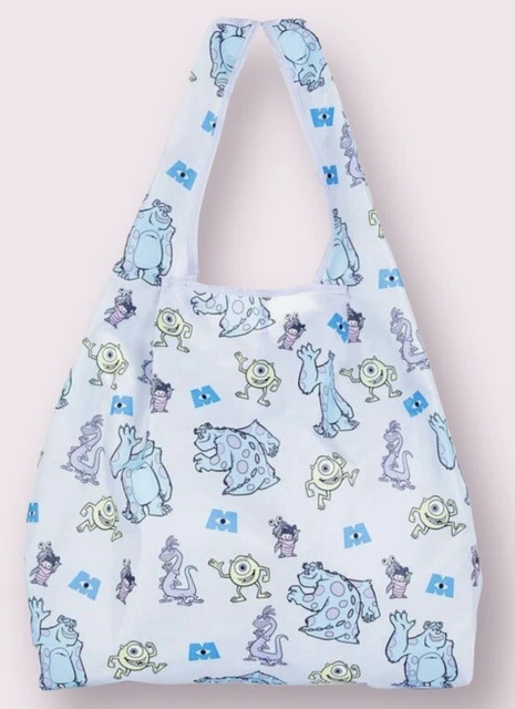 DISNEY PIXAR MONSTERS Inc Reusable Packable Tote Shopping Bag Grey ...
