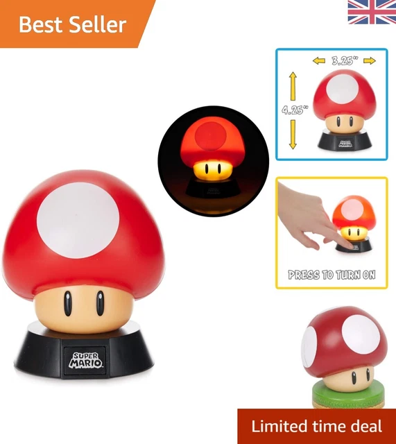 MULTI-COLOUR LED MUSHROOM Night Light - Super Mario Collectible for All ...