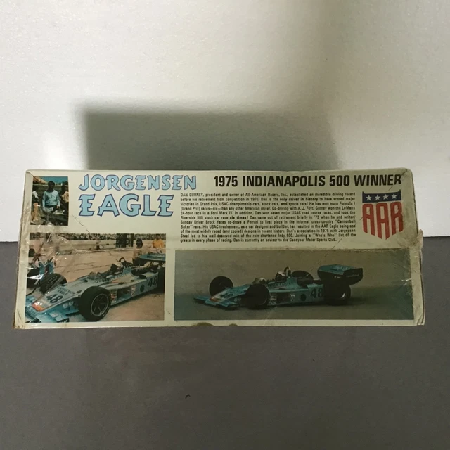 AMT GURNEY/JORGENSEN EAGLE 1:25 1975 indy 500 winner original in Folie ...