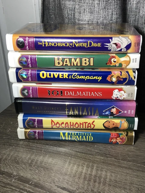 DISNEY VHS LOT Of 14 The Little Mermaid 101 Dalmatians Bambi Pocahontas ...