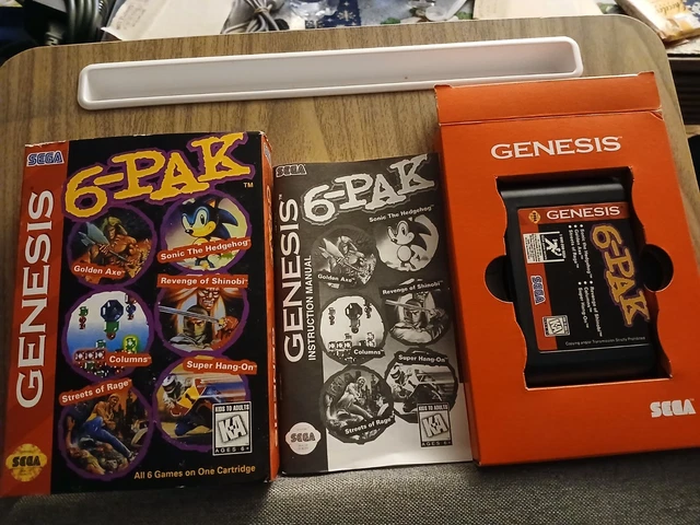 SEGA GENESIS 6-PAK SONIC THE HEDGEHOG, COLUMNS, STREETS OF RAGE +3 ...
