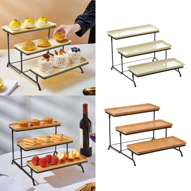 PRÉSENTOIR DE TABLE à 3 niveaux Plateau à Support de service à ...