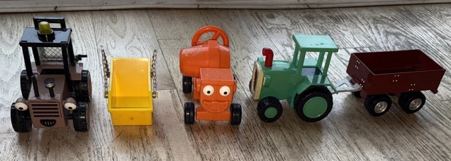 VINTAGE BOB THE Builder - Tractor, Trailer, Skip, Cement Mixer ...