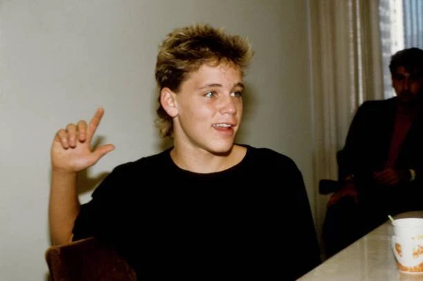 ACTOR COREY HAIM poses for a portrait in Los Angeles 1987 OLD PHOTO EUR ...