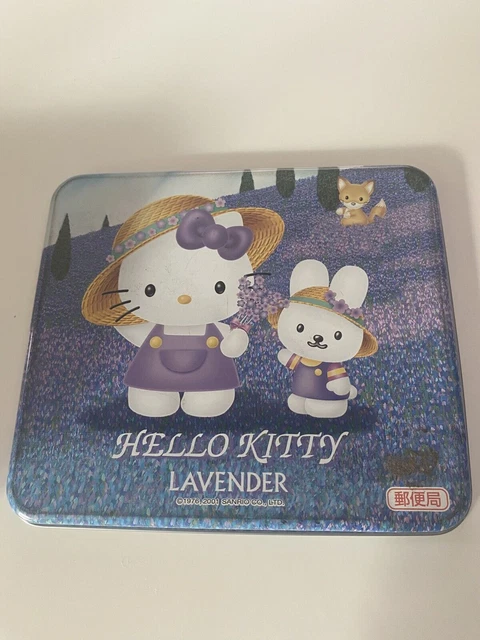 HELLO KITTY LAVENDER SANRIO boîte de conserve mignonne 2001 JAPON EUR ...