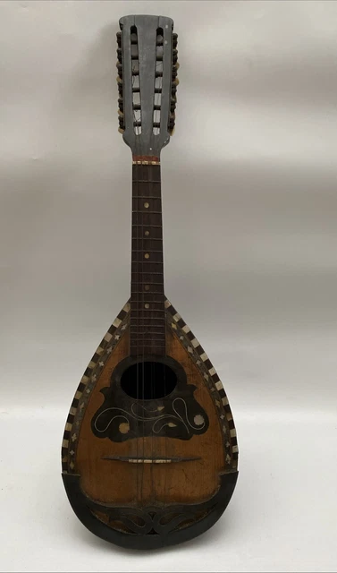 ANTIQUE MANDOLIN BOWL Back 12 String Mandolin C19th A/F Read ...