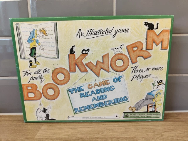 BOOKWORM THE Game Of Reading and Remembering Oxford Games LTD 1994 3 ...