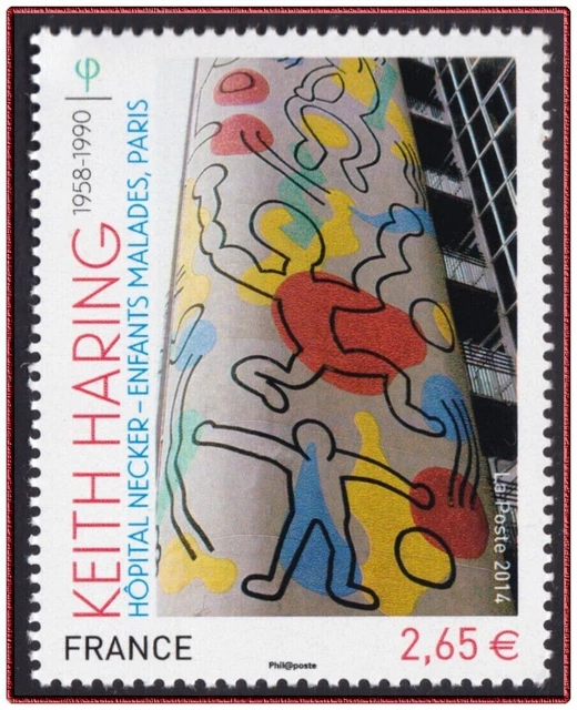 2014 FRANCE N°4901** TABLEAU Keith Haring Necker Paris FRANCE 2014 ...