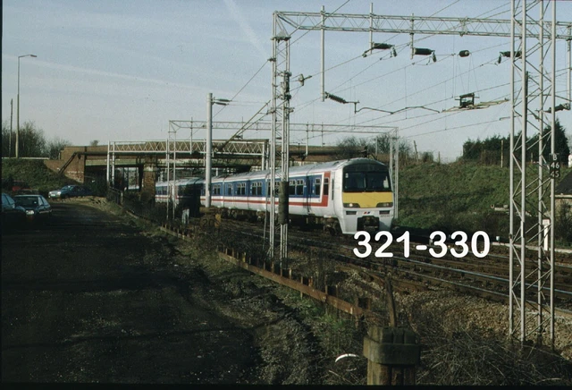 CLASS 321 (321380 / 321328) Train 35mm slide Kodak Mar 93 @ Marks Tey ...