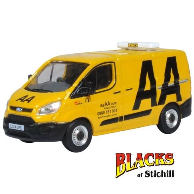 OXFORD DIECAST 1:76 Scale Ford Transit Custom AA Service Van OO Gauge ...