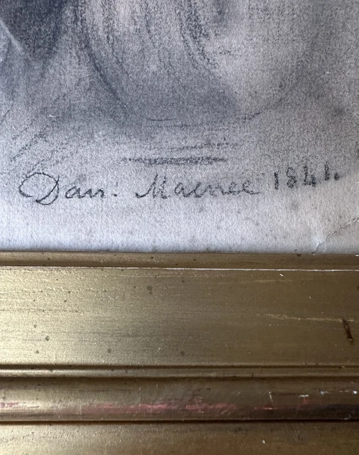 SIR DANIEL MACNEE 1806-1882 RSA original signed charcoal painting ...
