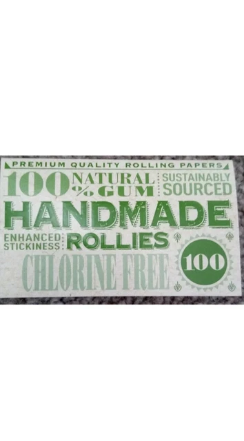 5 BOOKS OF 100 Handmade Rollies Chlorine Free Premium Quality Rolling ...