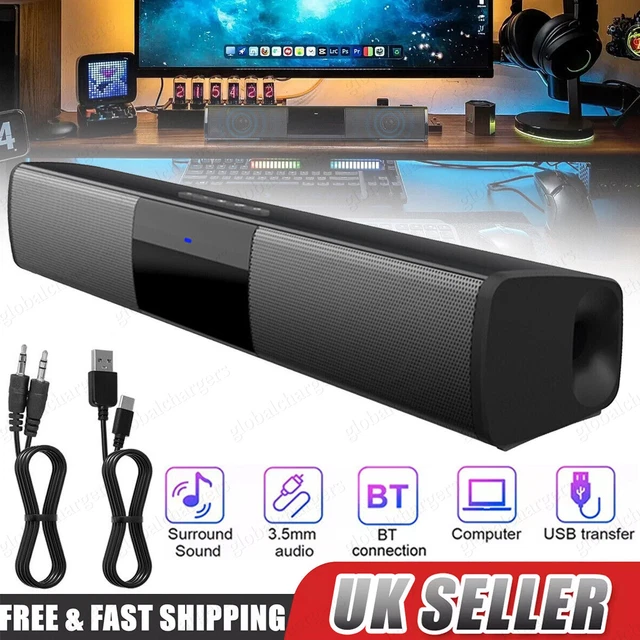 TV SURROUND SOUND Bar Speaker &2 Subwoofer Bluetooth Speaker System ...