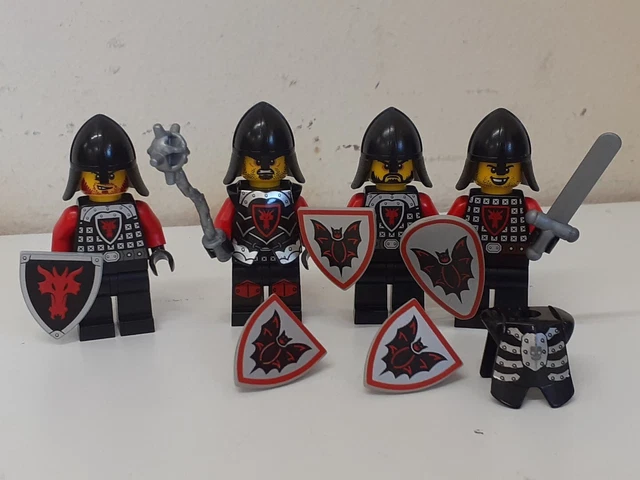 LEGO CASTLE DRAGON Knights Set of x4 Minifigures Bundle Accessories ...