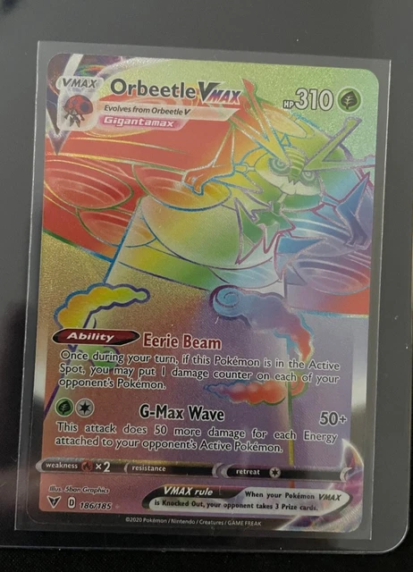 POKEMON CARD - Orbeetle VMAX Rainbow Rare 186/185 - Vivid Voltage ...