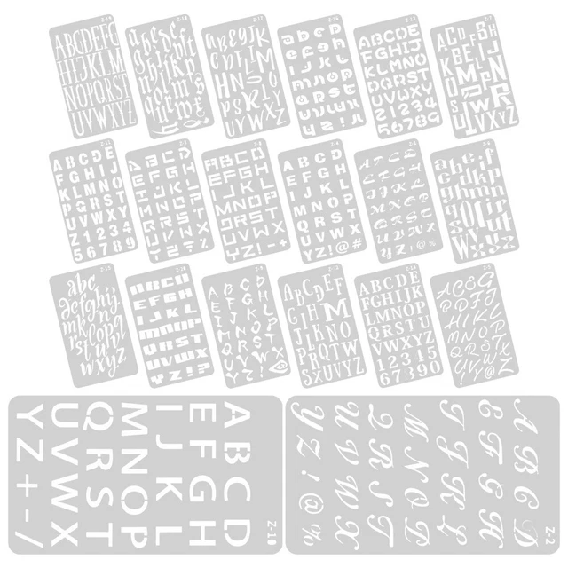 20 SHEETS LETTER Template Ruler Font Stencil Craft Stencils Templates £ ...