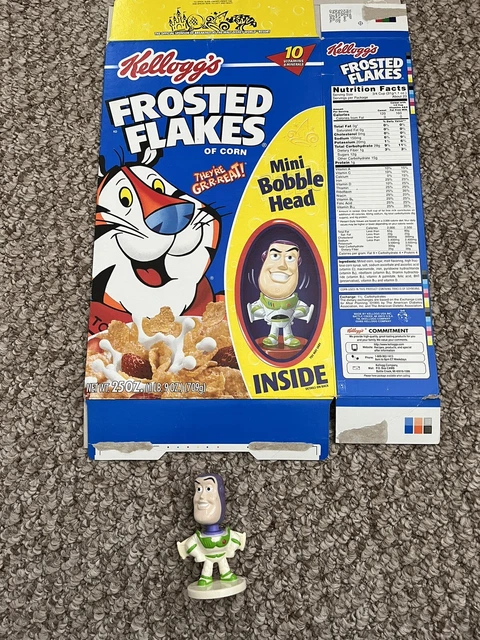 VINTAGE KELLOGGS FROSTED Flakes Cereal Box With Buzz Light Year Toy ...