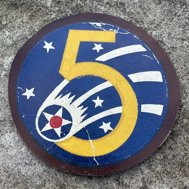 ORIGINAL WWII WW2 US 5th AAF Army Air Corps Leather Patch - Nice Condition £158.43 - PicClick UK