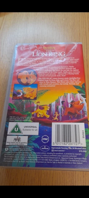 THE LION KING Walt Disney VHS Tape £4.07 - PicClick UK
