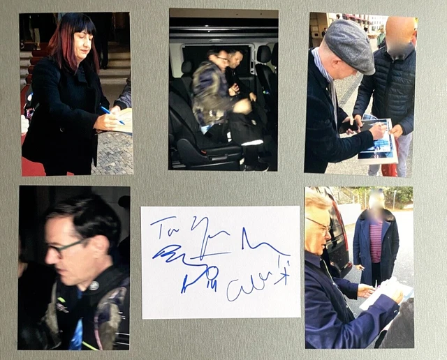 NEW ORDER (2019) komplett signed In-person Briefkarte 10x15 Autogramm ...