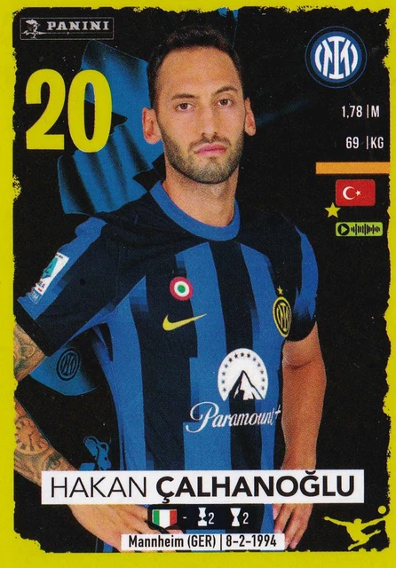 PANINI, CALCIATORI 2023-2024: figurina 218 Hakan Çalhanoğlu (Inter) EUR ...