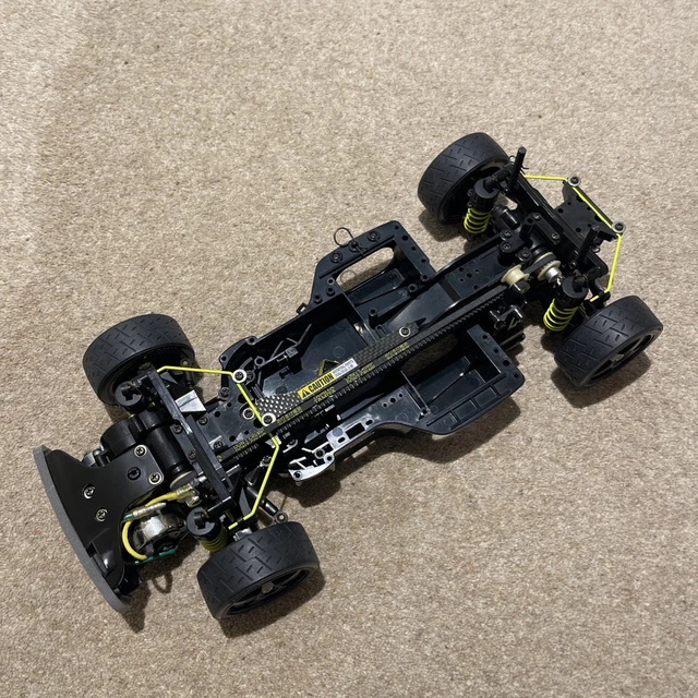 TAMIYA TA03 PENNZOIL GTR special kit chassis hop ups new build Very ...