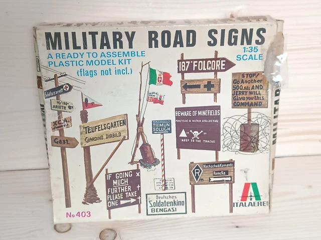 MILITARY ROAD SIGNS Plastic Military Panel to Assemble £13.37 - PicClick UK