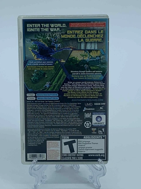 JAMES CAMERON'S AVATAR: The Game (Sony PSP, 2009) Complete CIB - Tested ...