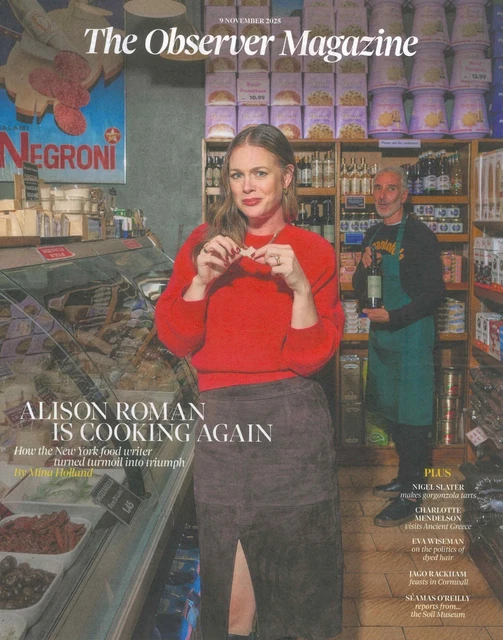 OBSERVER MAGAZINE: ALISON Roman, David Gandy, Nigel Slater, Eva Wiseman 9.11.25 £6.99 - PicClick UK