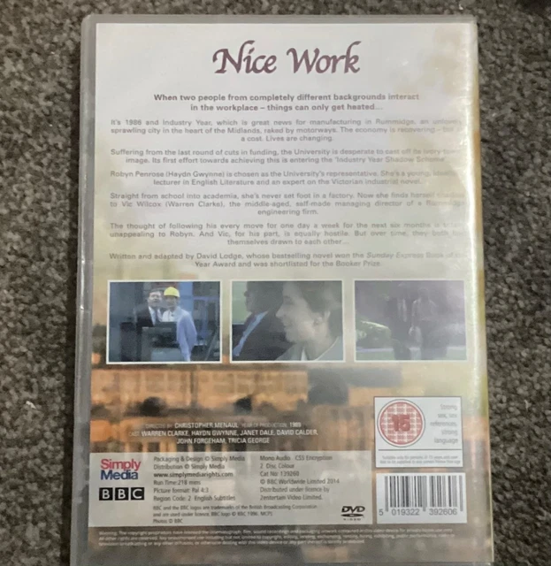 NICE WORK - The Complete Series ( BBC DVD ) Warren Clarke Haydn Gwynne ...