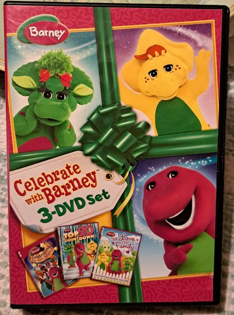 BARNEY: CELEBRATE WITH Barney (DVD, 2012, 3-Disc Set) Kids Movie Full ...