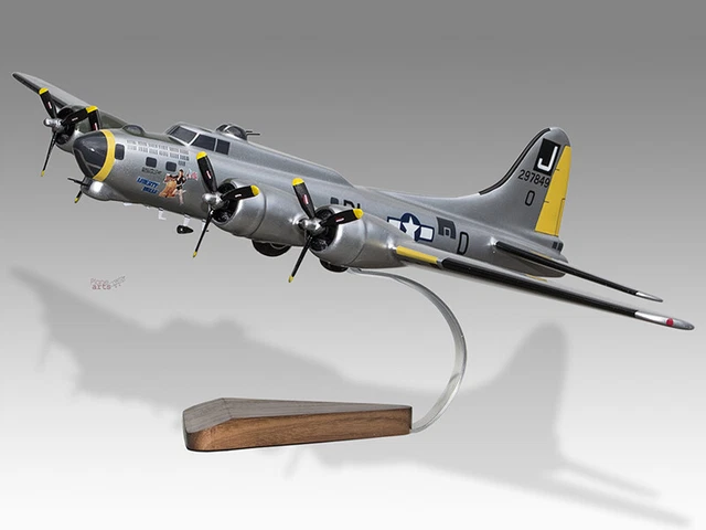 BOEING B-17 FLYING Fortress Liberty Belle Solid Wood Handmade Desktop ...