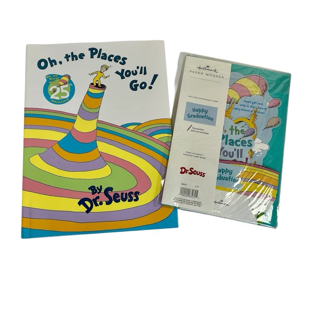 &OH THE PLACES You'll Go" Dr Seuss 25th Anniversary Book & Hallmark Pop ...