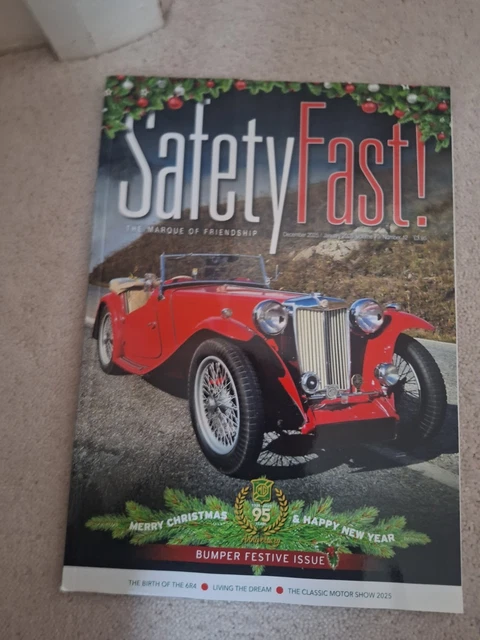 SAFETY FIRST MG Owners Club Magazine December 2025 £3.30 - PicClick UK