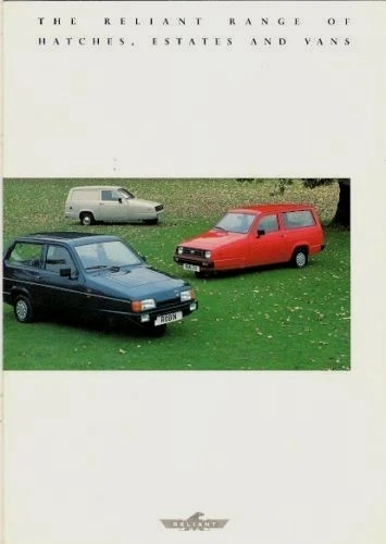 RELIANT RIALTO & Robin 1989-90 UK Market Foldout Sales Brochure LX SLX ...