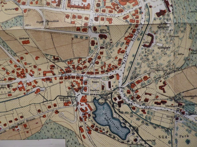 LANDKARTE, STADTPLAN, LAGEPLAN von Bad Elster, 1:5000, Carl Wirwahn ...