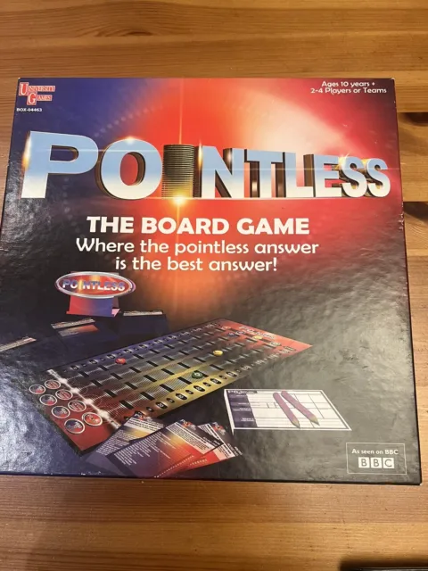 POINTLESS BOARD GAME Family Fun Trivia Quiz Complete Knowledge Pub ...