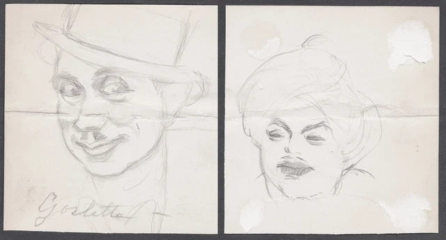 GORLETT FILM CINEMA Actor Auteur Portrait Design Drawing Caulaert 1935 ...