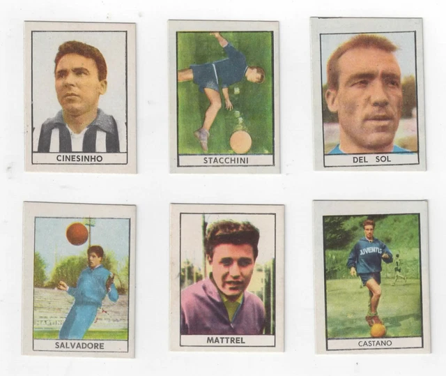 N.6 FIGURINE MARCA Stella 1962 - Juventus (Castano/Salvadore/Del Sol ...