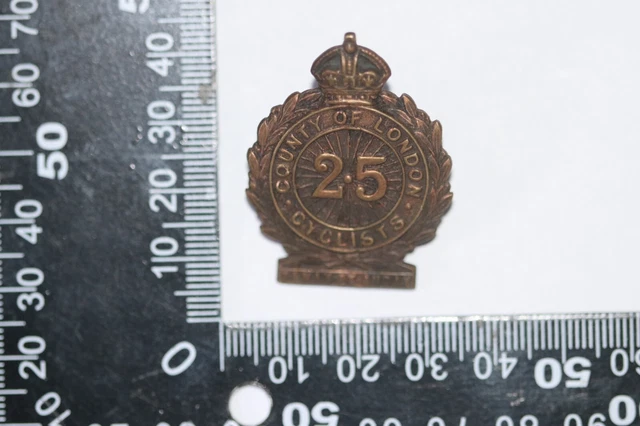 BRITISH ARMY METAL Cap Badge 25Th County Of London Cyclists Regiment £ ...