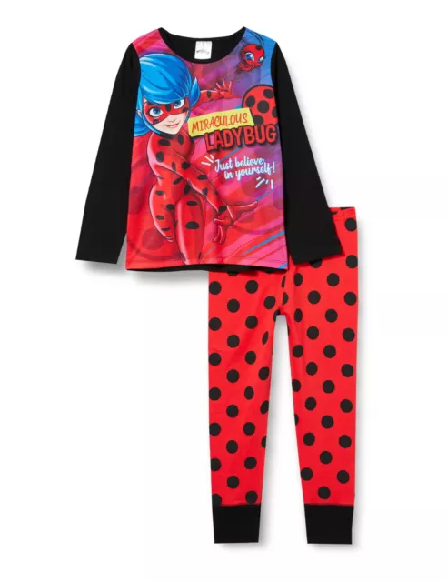 MIRACULOUS LADYBUG GIRLS Pyjamas, Kids Cotton Superhero PJs Age 3 to 11 ...