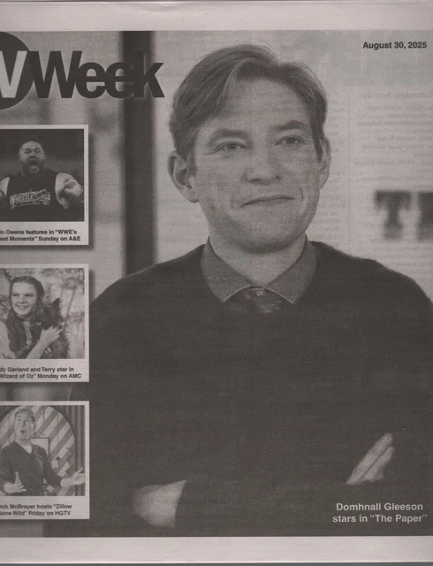TV WEEK MAGAZINE August 30 2025 Domhnall Gleeson The Paper Duane ...