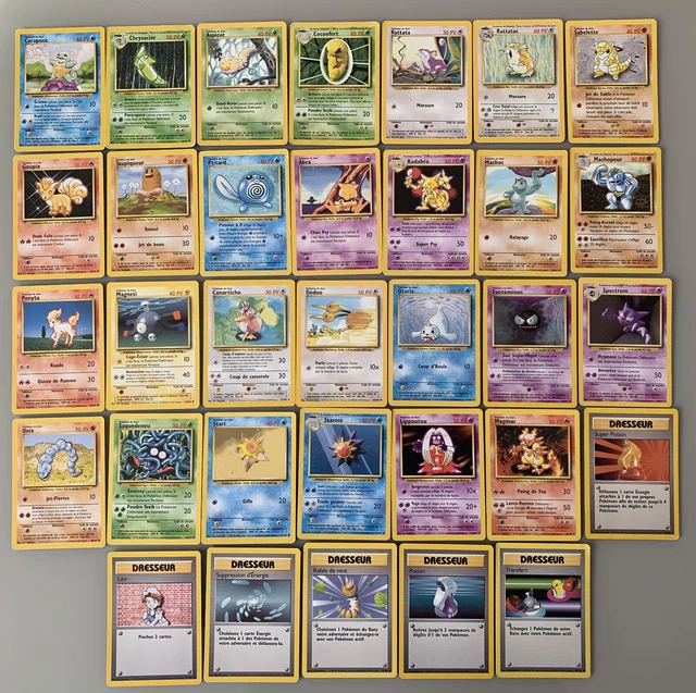 LOT DE 33 Cartes pokémon Wizard Set de Base communes et peu communes ...